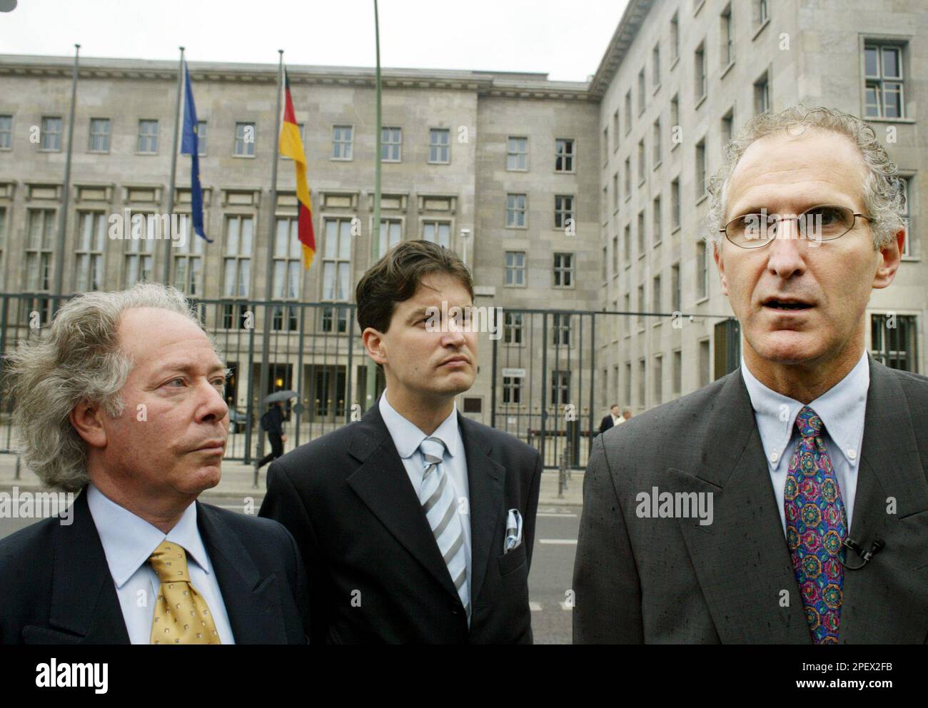 Joram Deutsch of AHVRAM, left, Austrian Lawyer Gerhard Podovsovnik ...