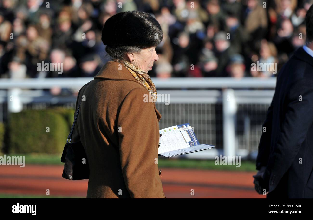 Princess Anne in the Parade Ring Racing at Cheltenham Racecourse on Day ...