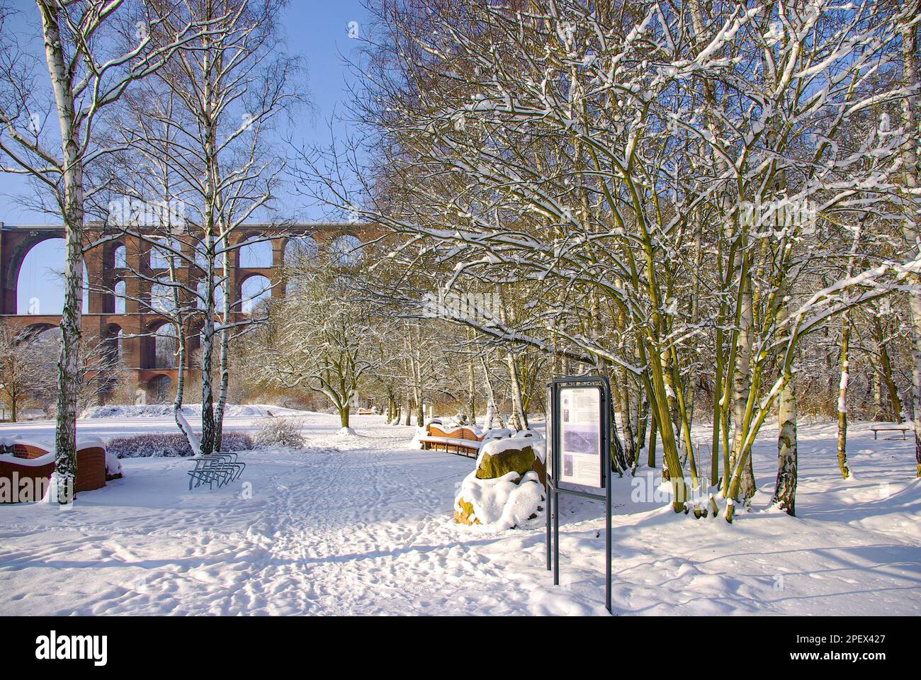The Göltzsch Viaduct, the largest brick bridge in the world, in the ...