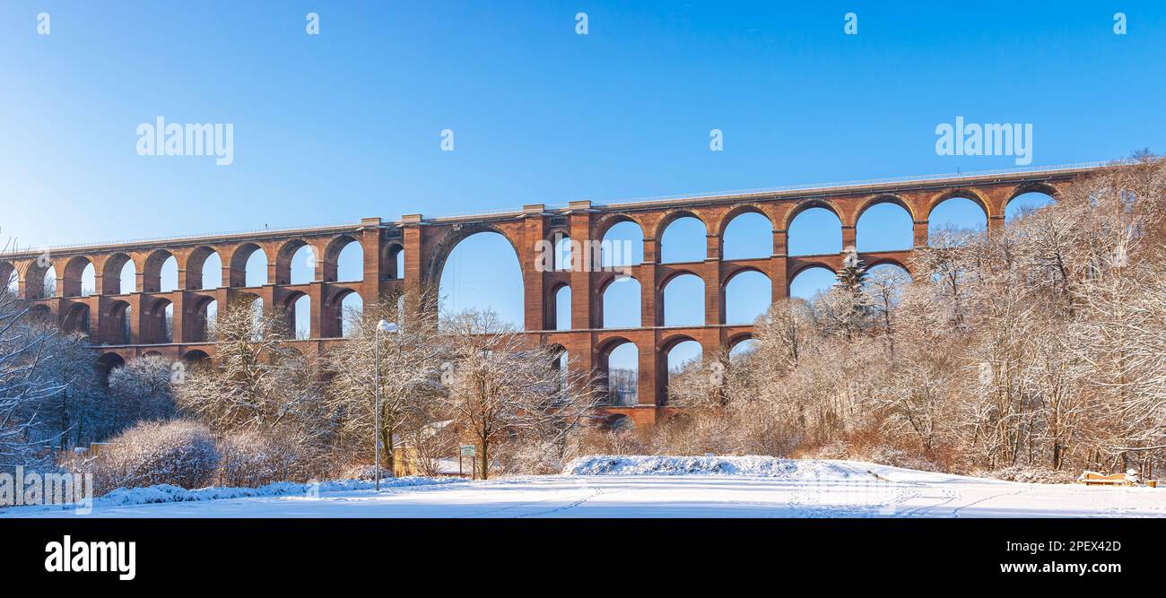 The Göltzsch Viaduct, the largest brick bridge in the world, in the ...