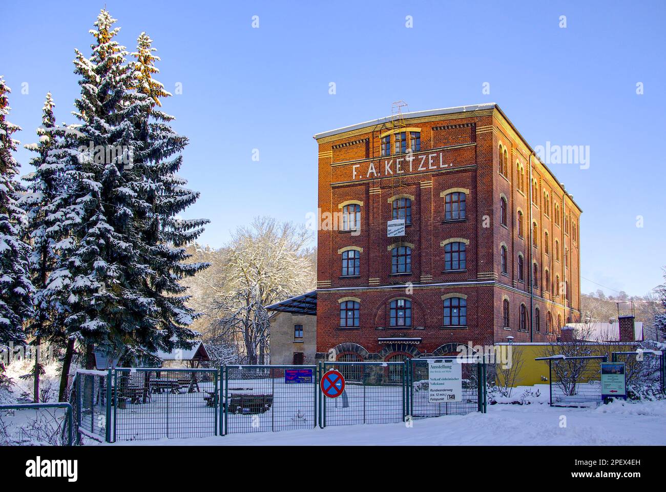 Ketzels Mill below the Göltzsch Viaduct in Netzschkau, Vogtland, Saxony ...