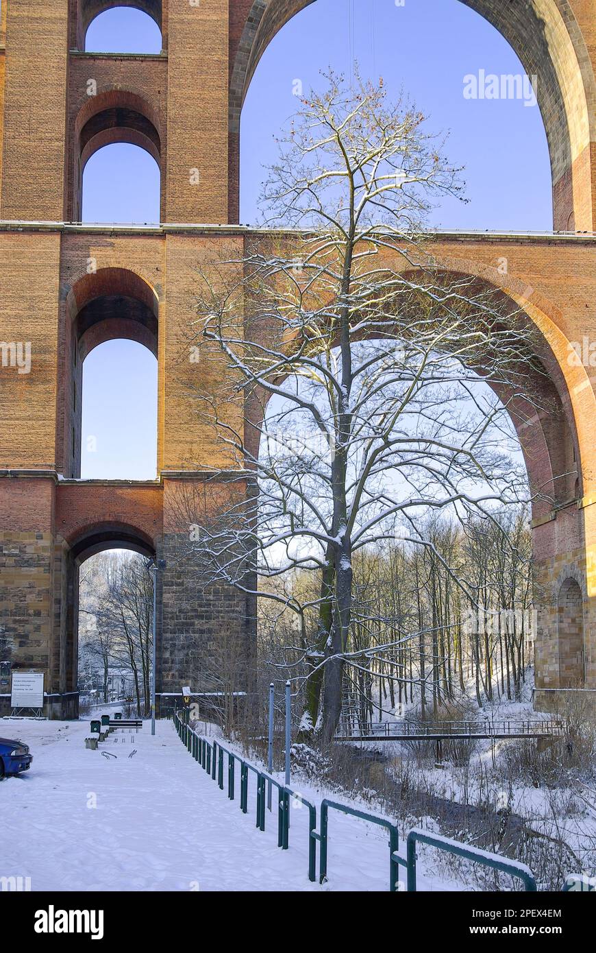The Göltzsch Viaduct, the largest brick bridge in the world, in the ...