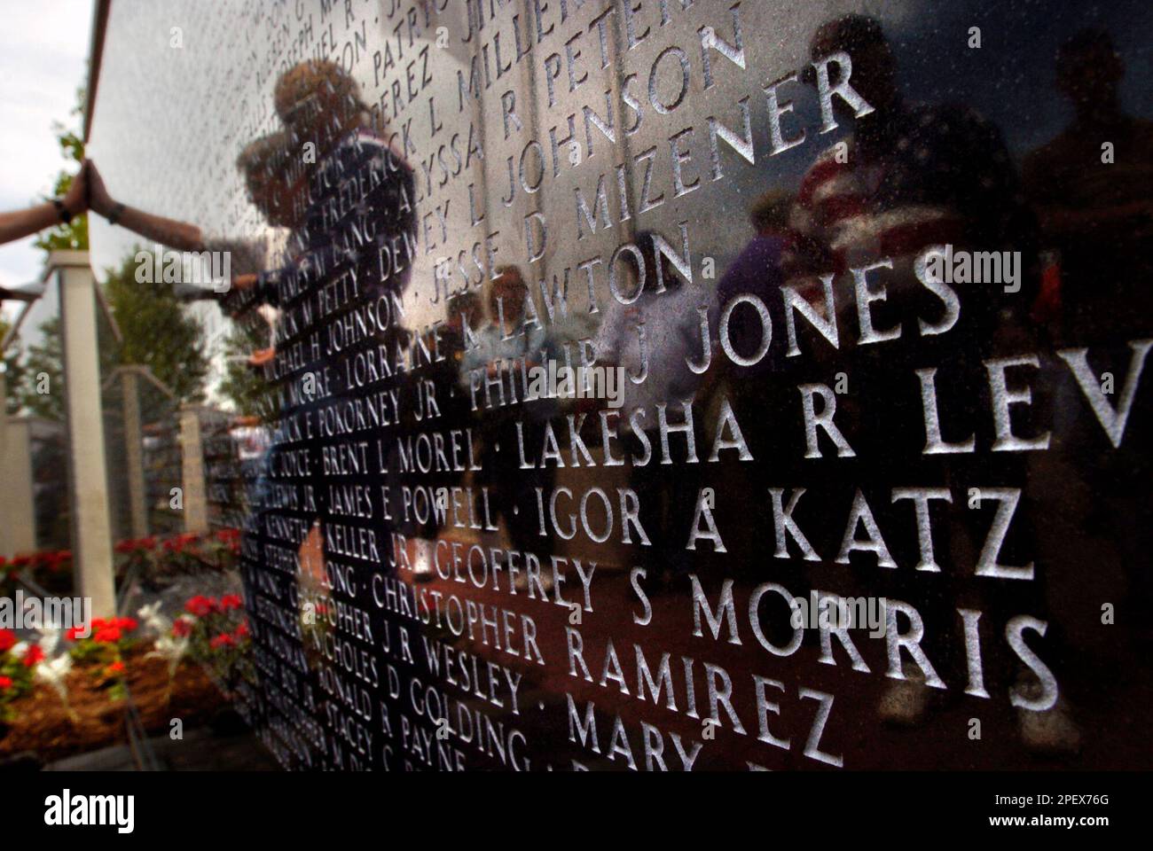 Family members of soldiers killed in combat visit a memorial for the ...
