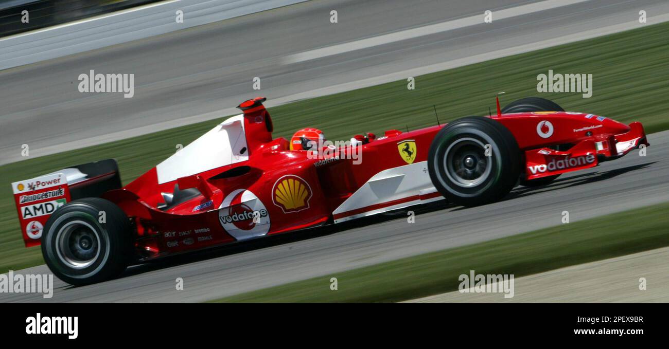 Germany's Michael Schumacher drives his Ferrari during practice for the ...