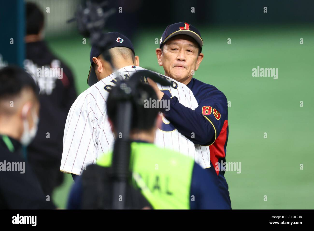 Tokyo, Japan. 16th Mar, 2023. Kazuma Okamoto, Hideki Kuriyama (JPN) Baseball : 2023 World ...