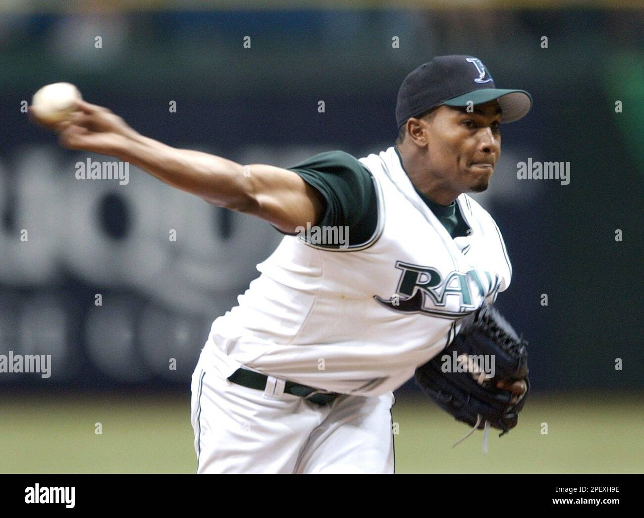 Tampa Bay Devil Rays reliever Jesus Colome delivers against the ...