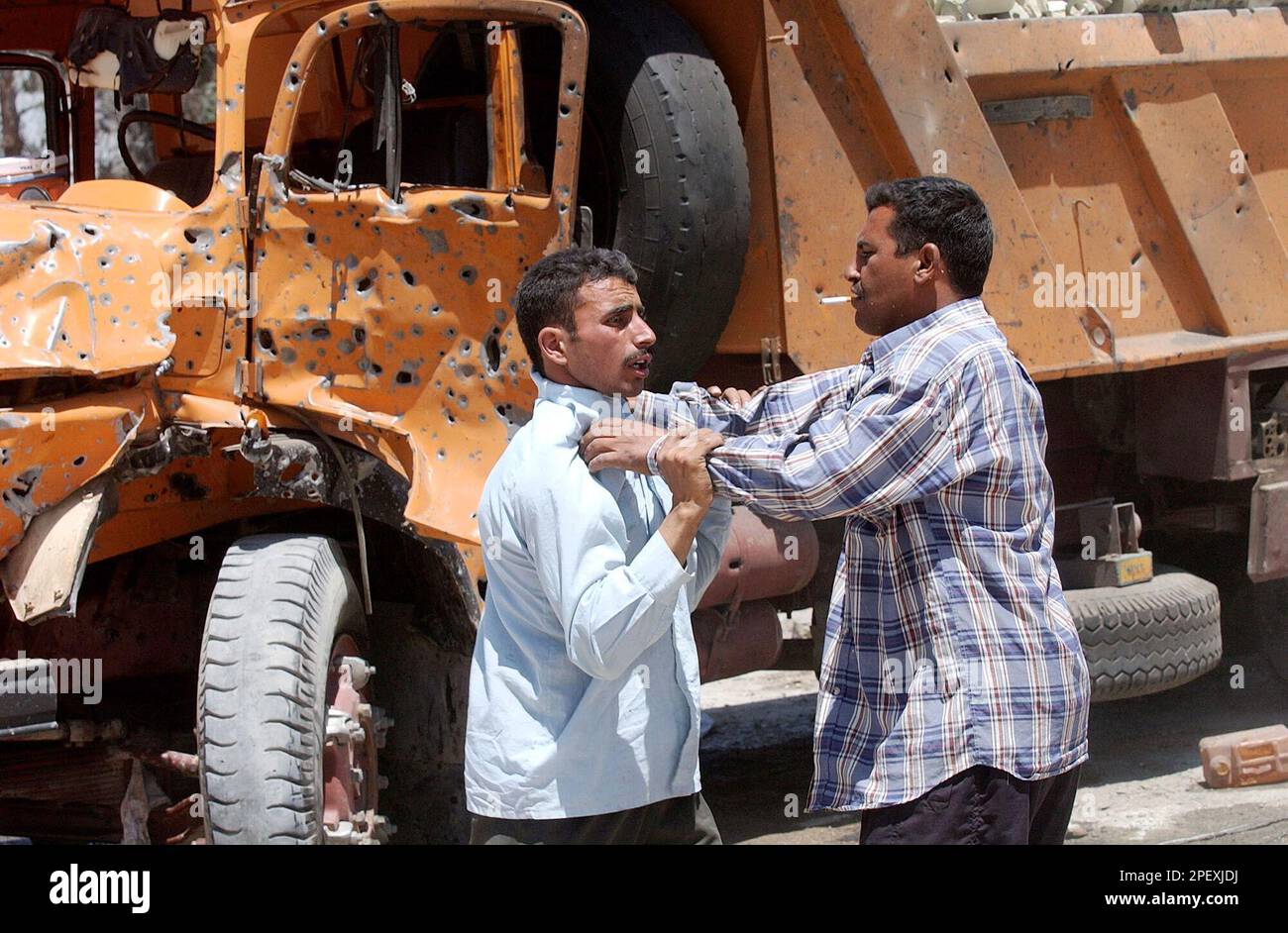 Men Fighting Over Cab