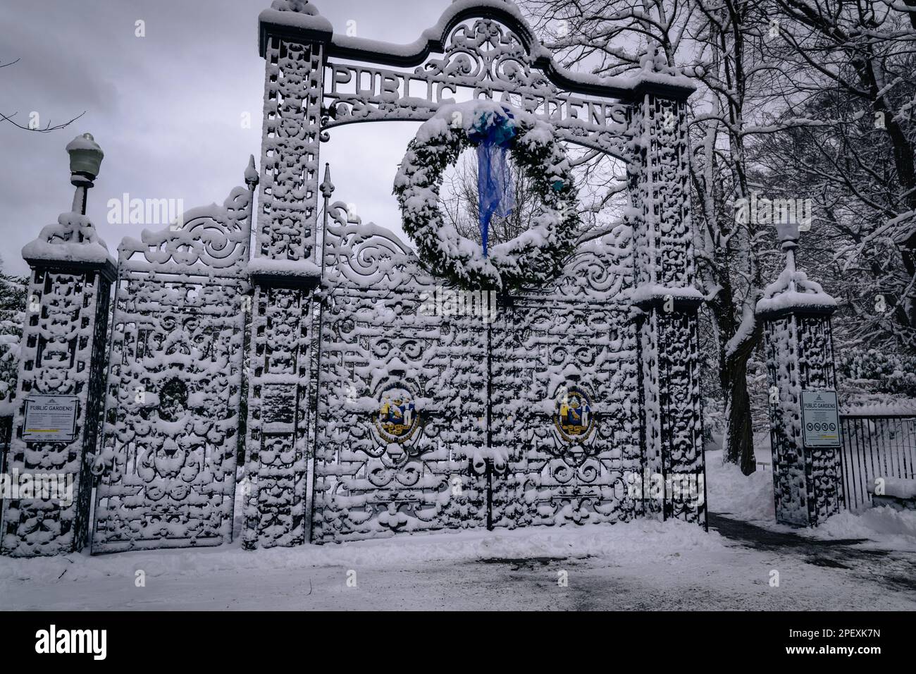 Wrought-iron gates of Halifax Public Gardens National Historic Site of ...