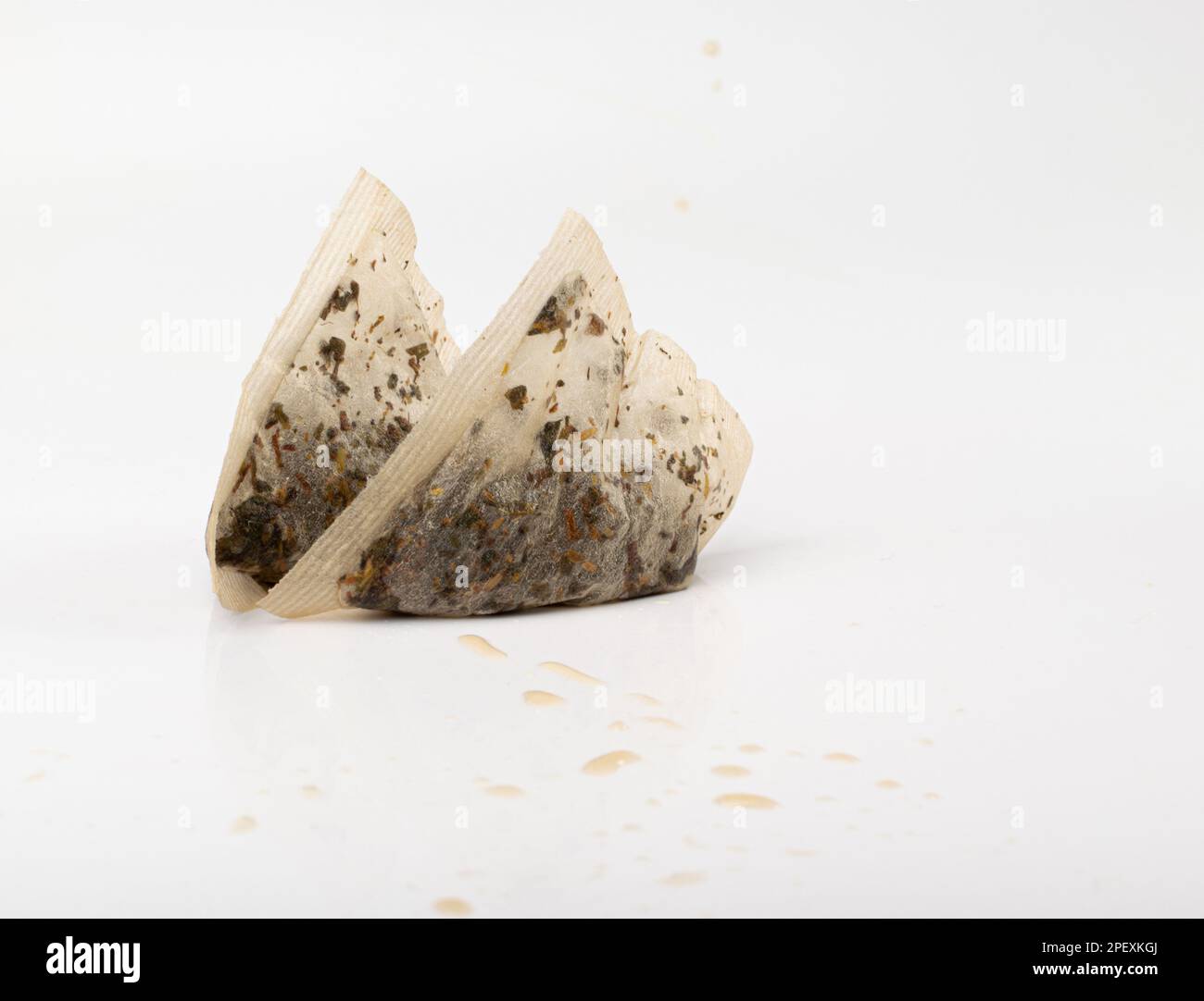 Used Teabag Isolated, Old Wet Herbal Tea Bag, Biodegradable Garbage ...