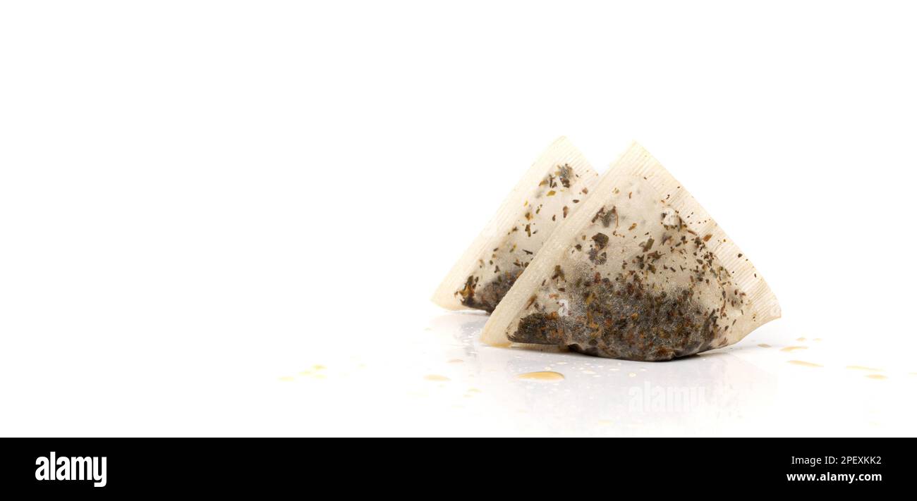 Used Teabag Isolated, Old Wet Herbal Tea Bag, Biodegradable Garbage ...