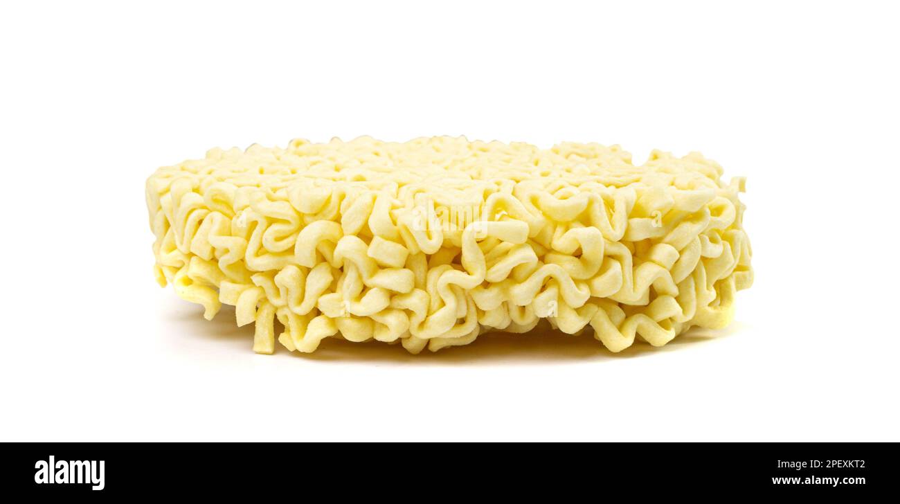 Dry Instant Noodles Isolated, Round Asian Pasta, Traditional Korean ...