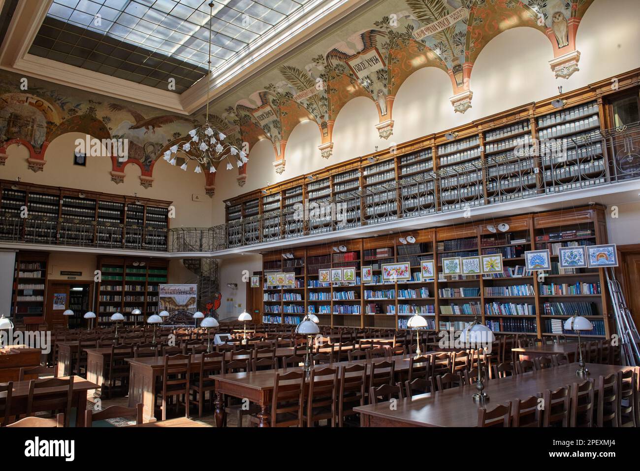Main reading room of scientific Library of the Lviv National Ivan ...