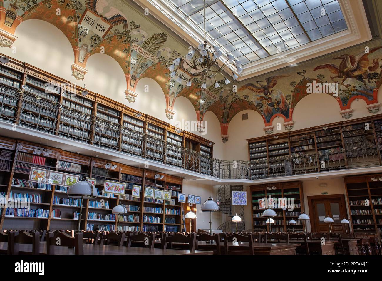 Main reading room of scientific Library of the Lviv National Ivan ...