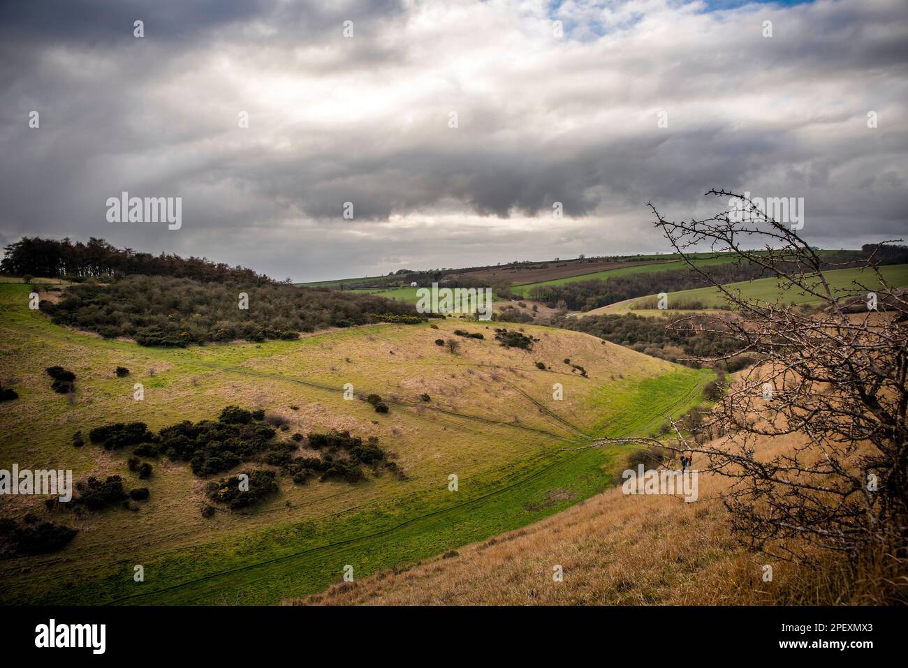 A section of the Yorkshire Wolds Way National Trail between Millington ...