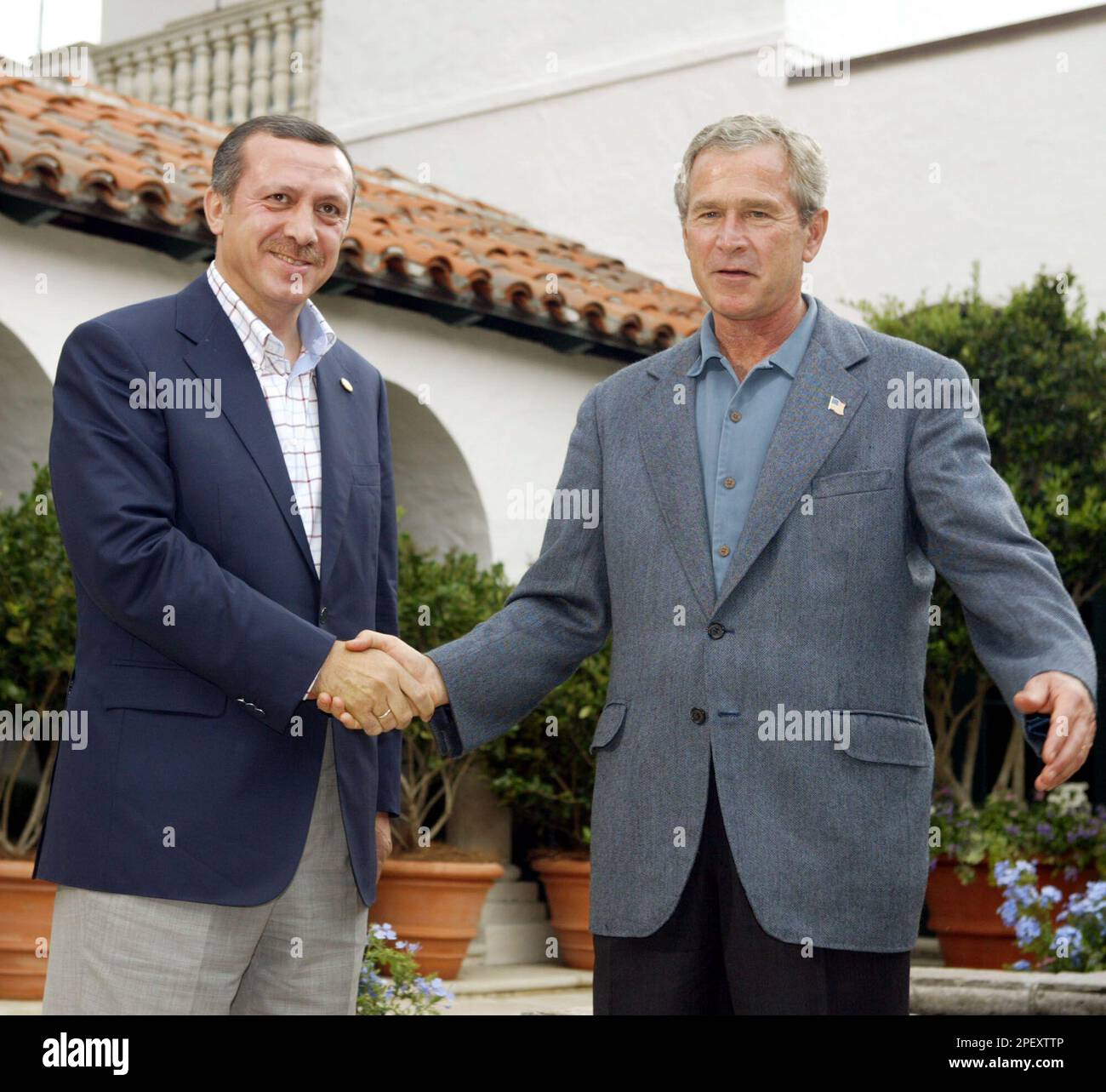 President Bush welcomes Turkish Prime Minister Recep Tayyip Erdogan at ...