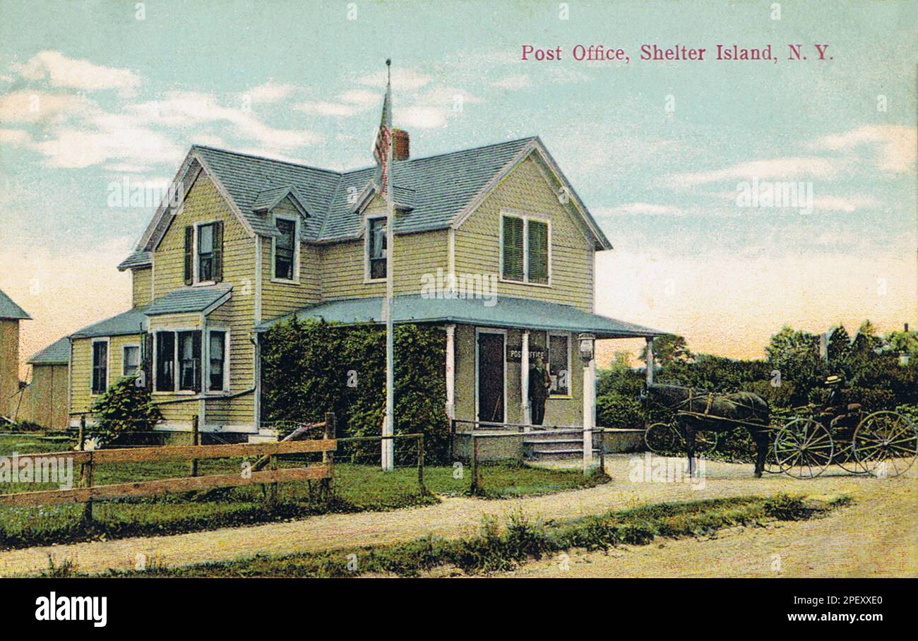 Post Office, Shelter Island, NY Stock Photo - Alamy