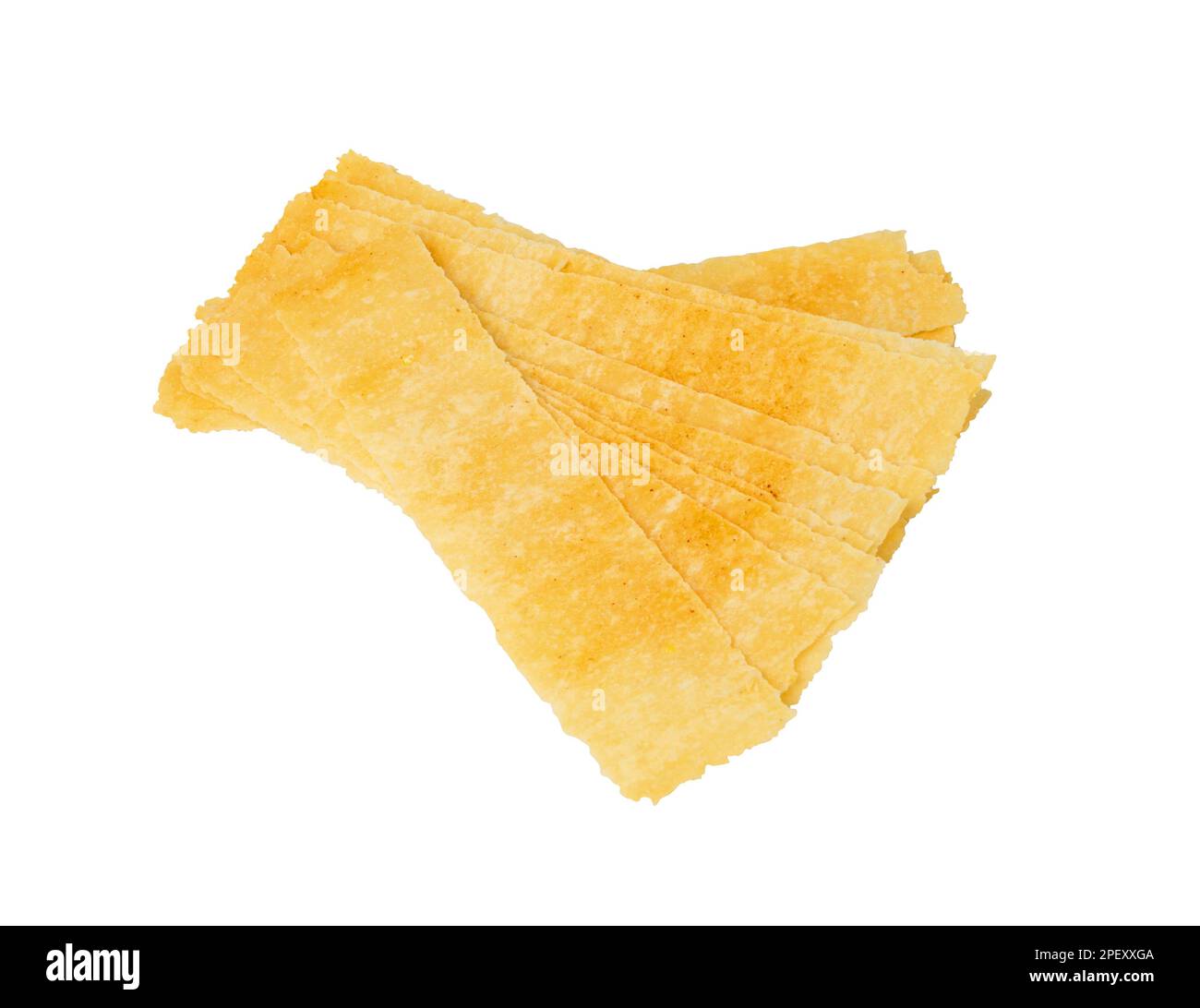 Long Potato Chips Isolated. Crispy Thin Potato Snack Pile, Rectangular ...