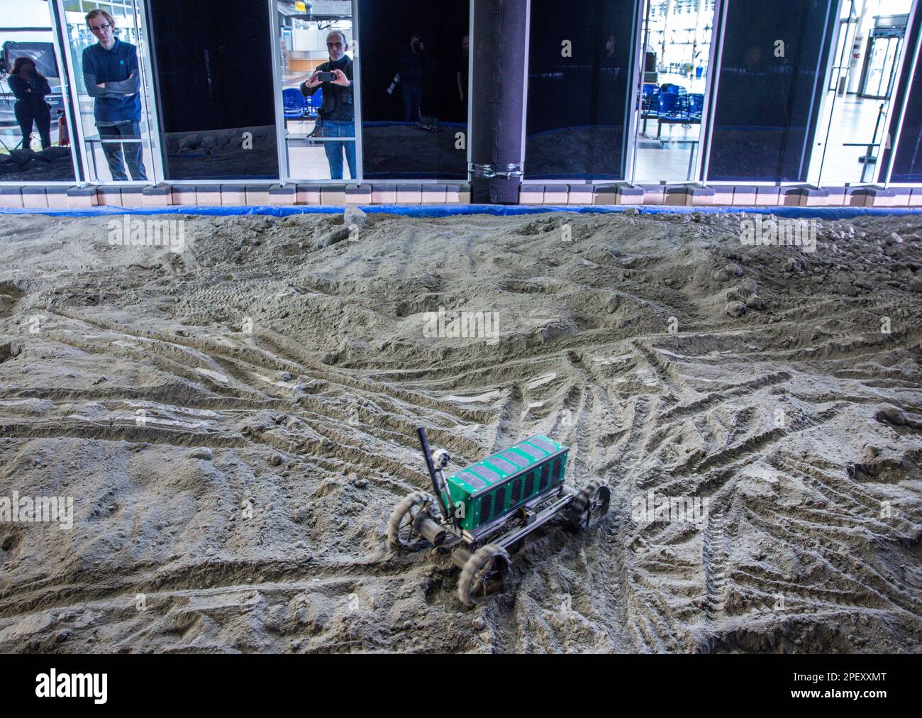 Laage, Germany. 16th Mar, 2023. The HiveR rover of the company ...