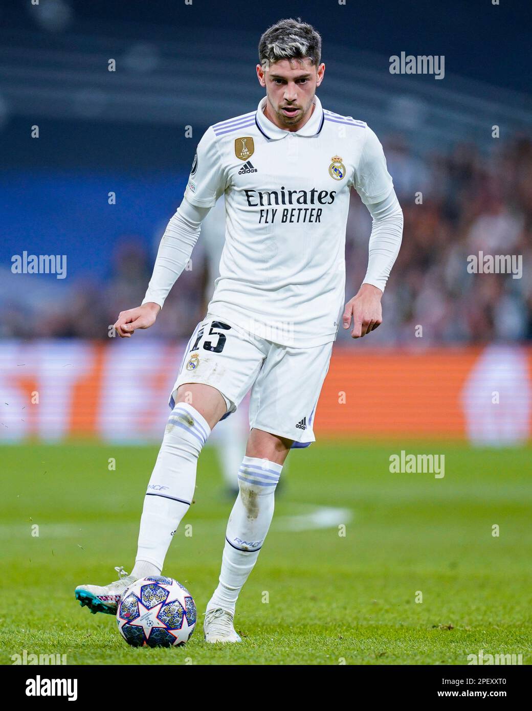 Fede Valverde of Real Madrid during the UEFA Champions League match ...