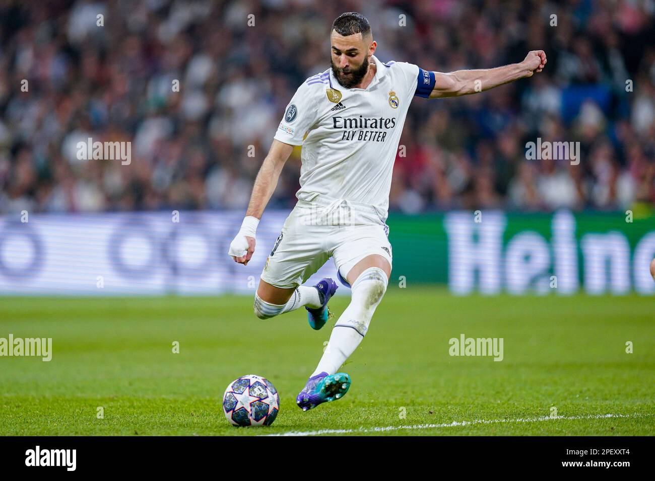 Karim Benzema of Real Madrid during the UEFA Champions League match ...