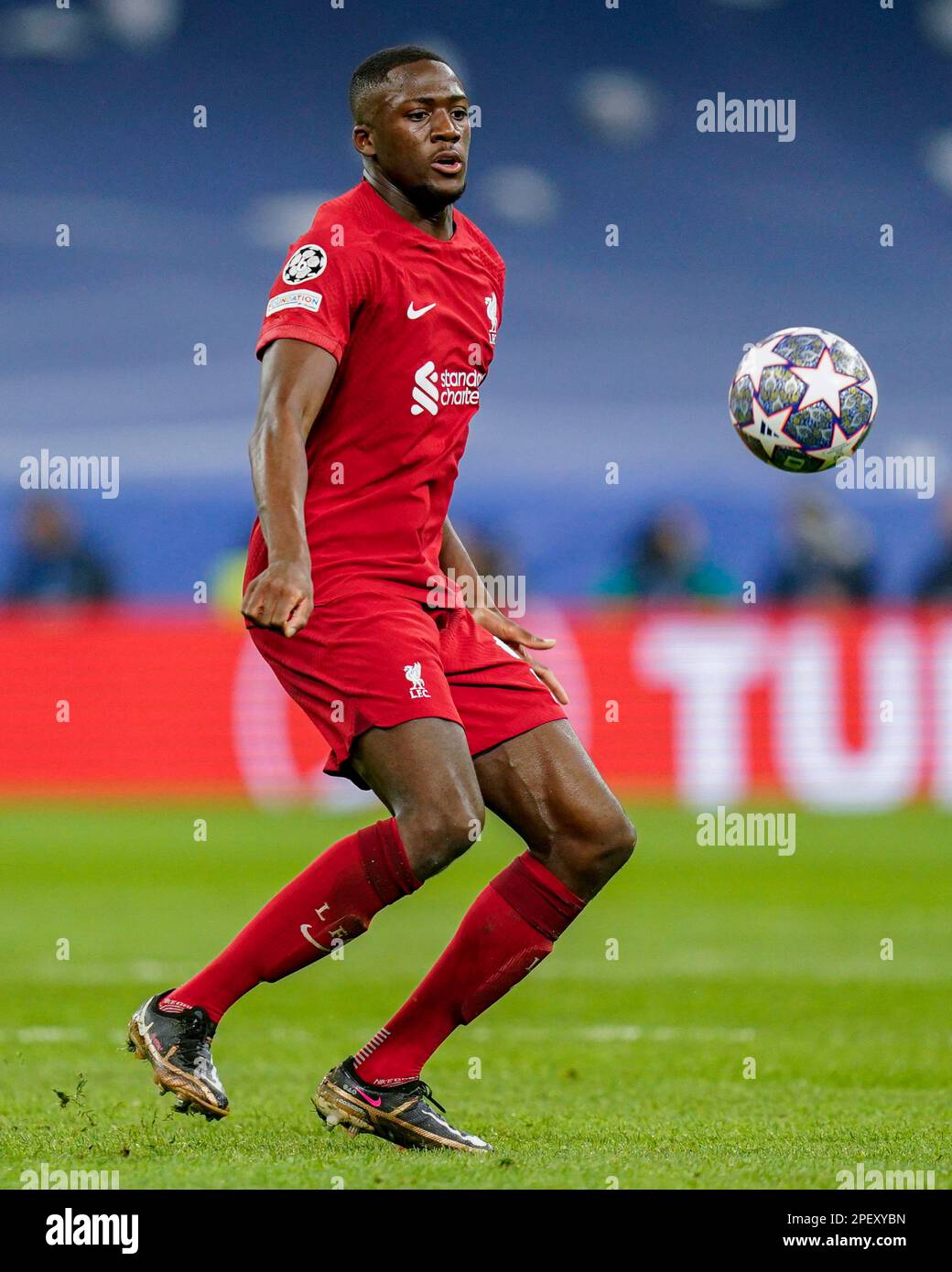 Ibrahima Konate of Liverpool FC during the UEFA Champions League match ...