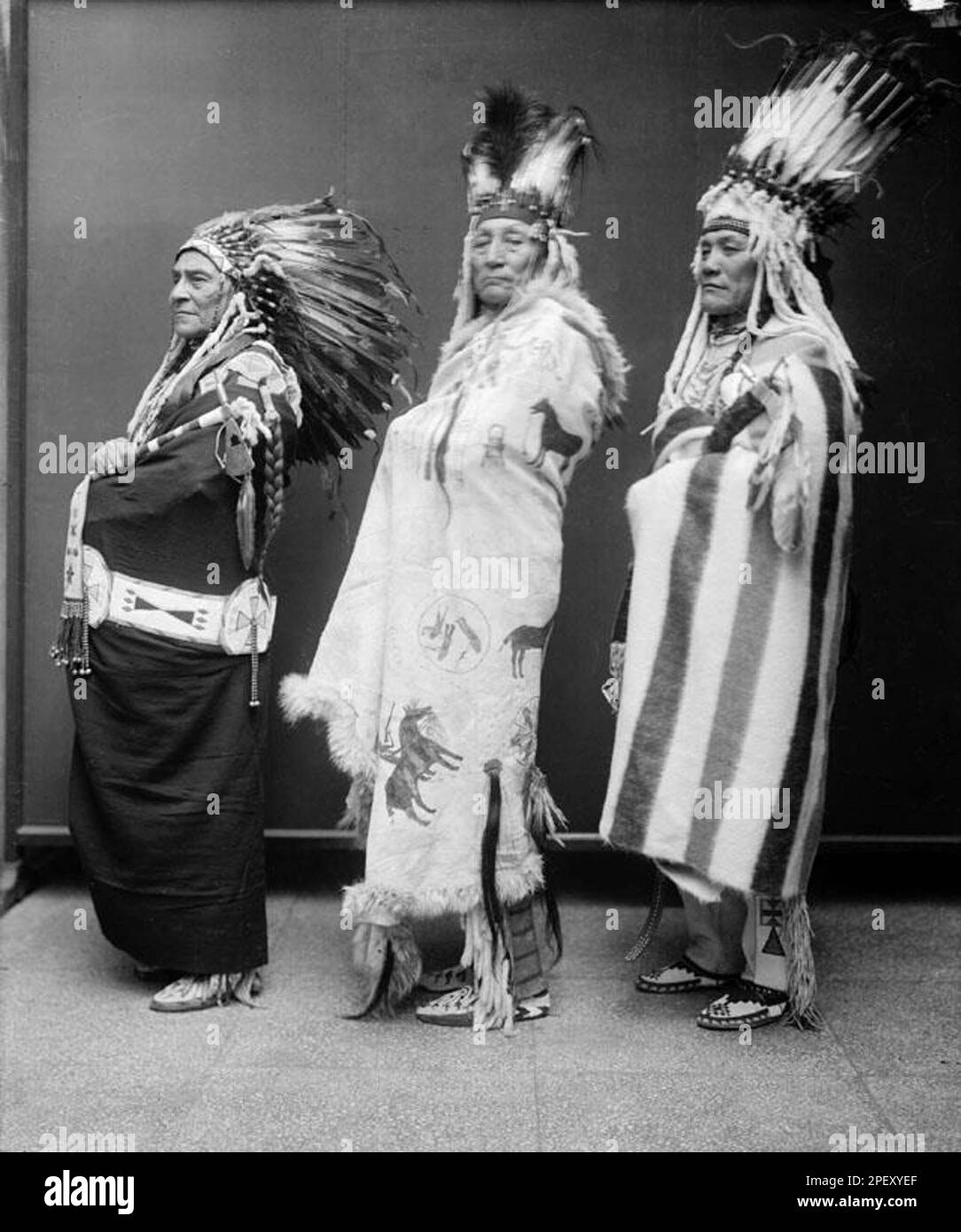 Three Piegan Blackfoot men Stock Photo - Alamy