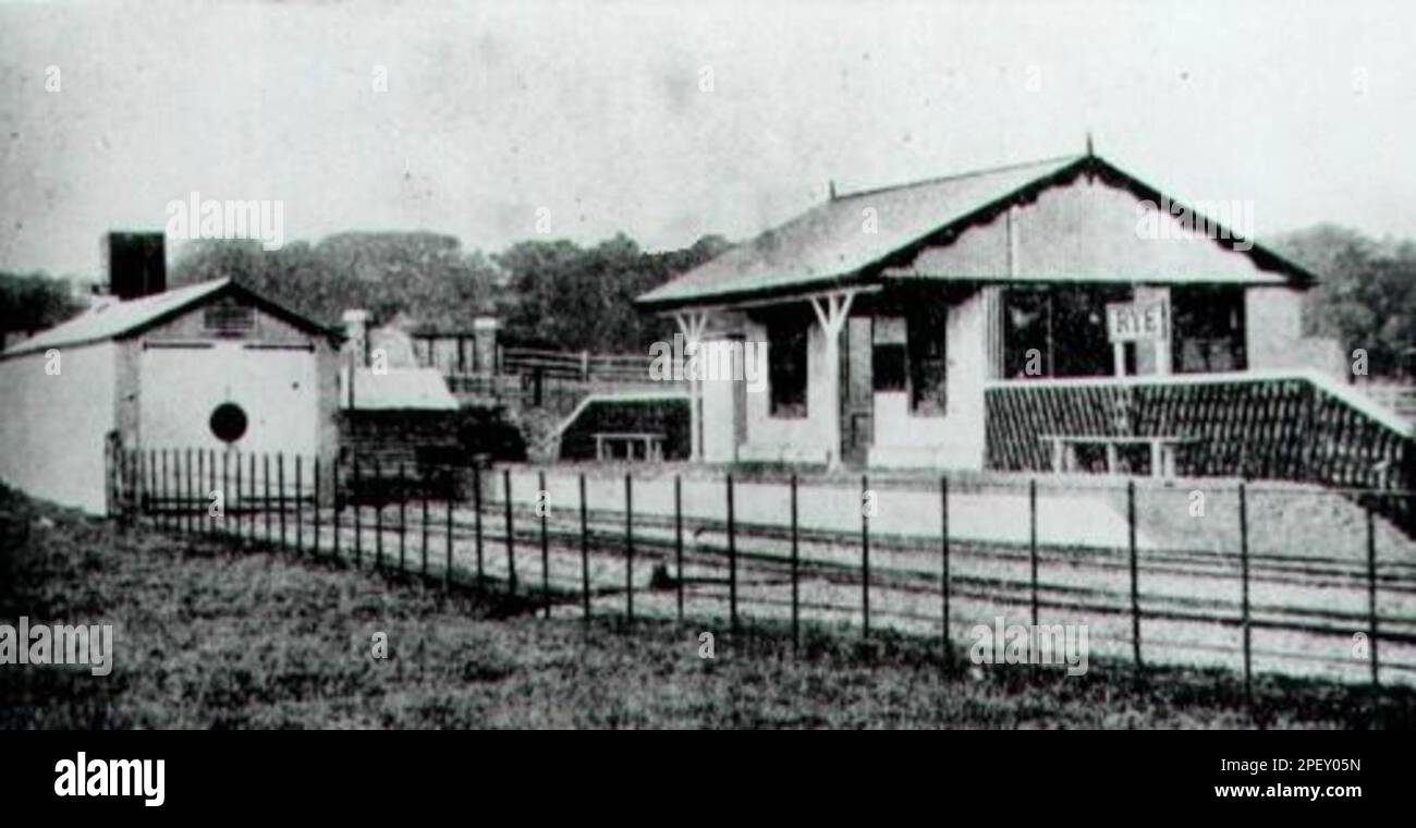 Rye and Camber Tramway - Original Rye Station (1895 Stock Photo - Alamy