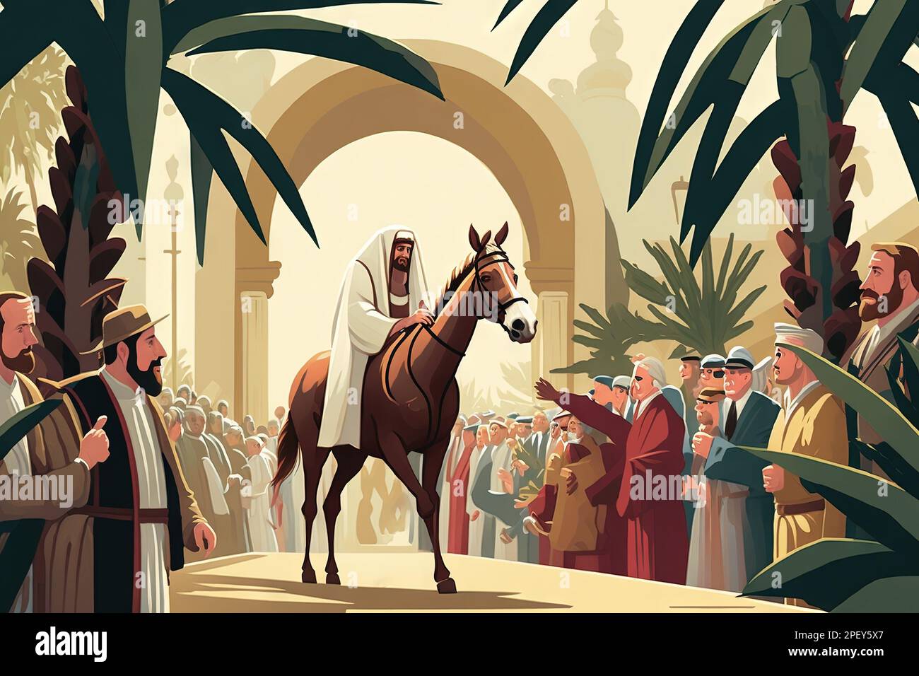 Christ triumphal entry into jerusalem hi-res stock photography and ...