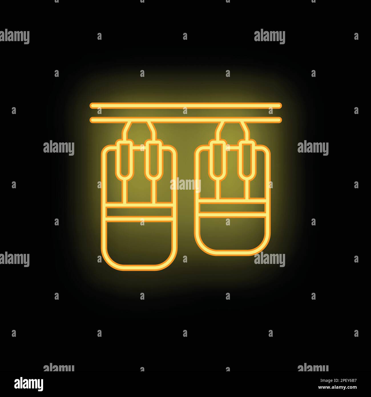 Box punch icon outline vector. Shop store. Online seller neon color ...