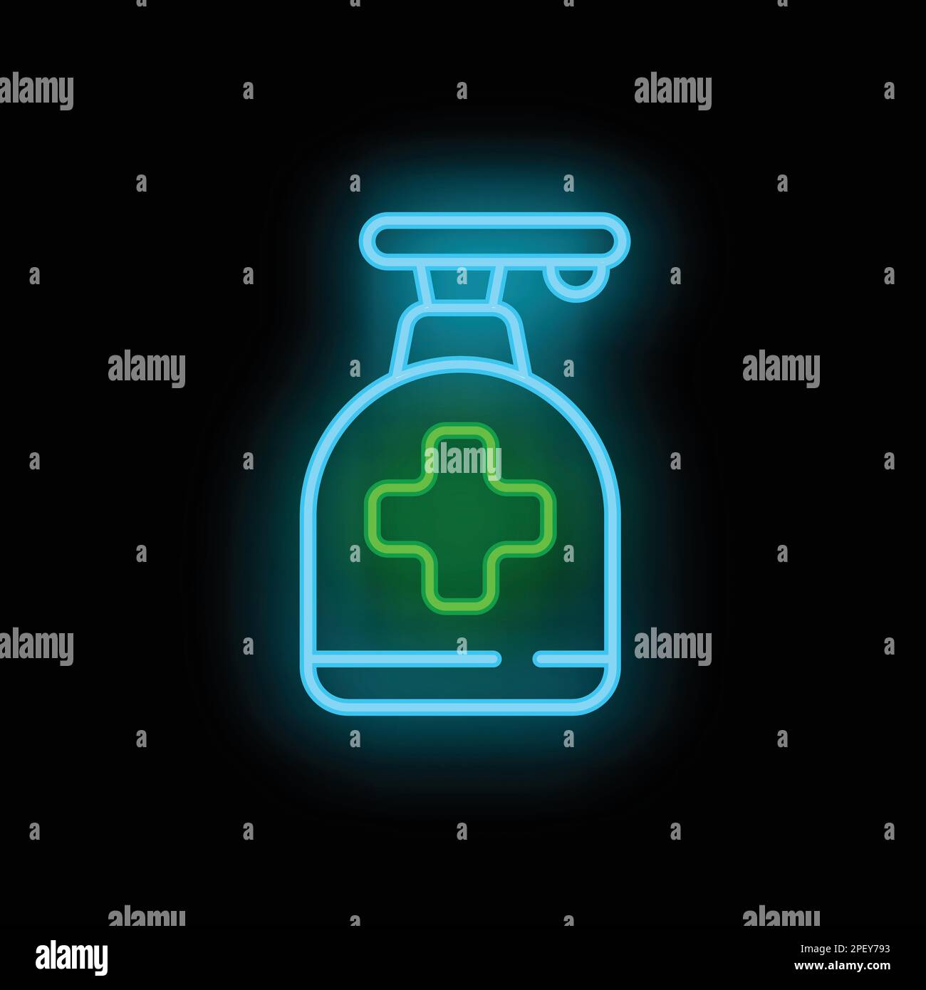 Medical spray icon outline vector. Clean hospital. Patient element neon ...