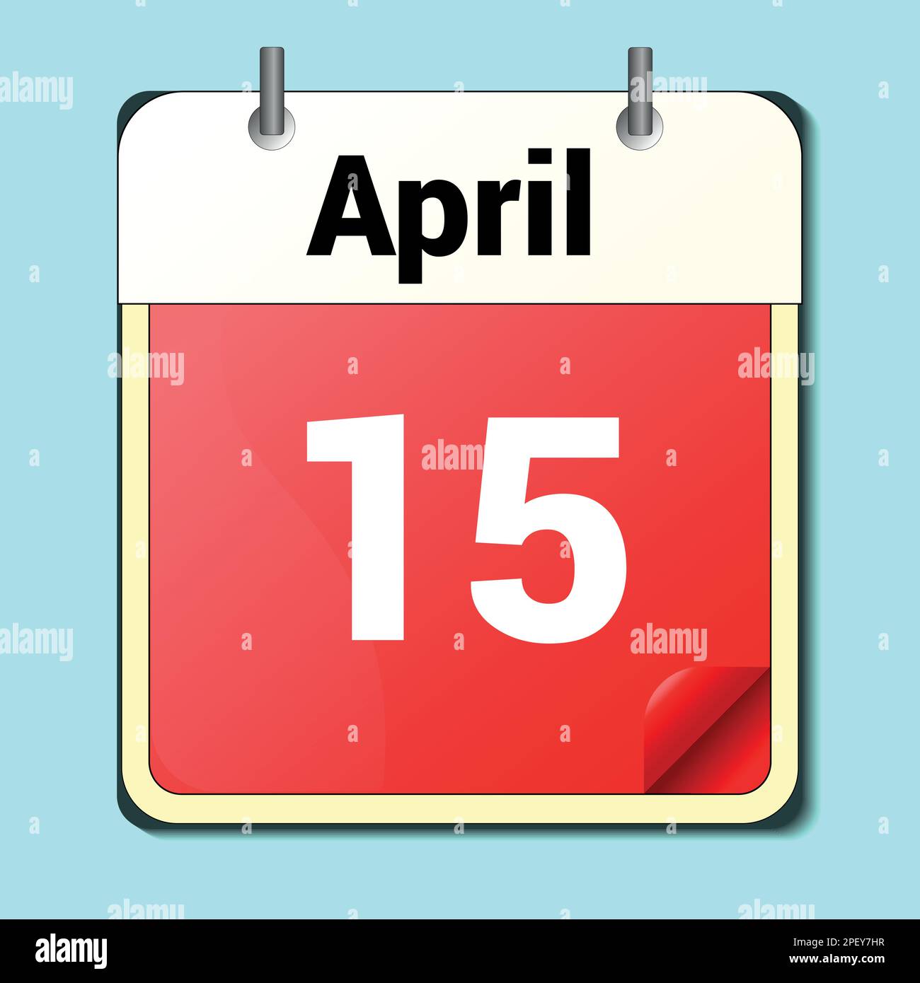 day on the calendar, vector image format, April 15 Stock Vector Image ...