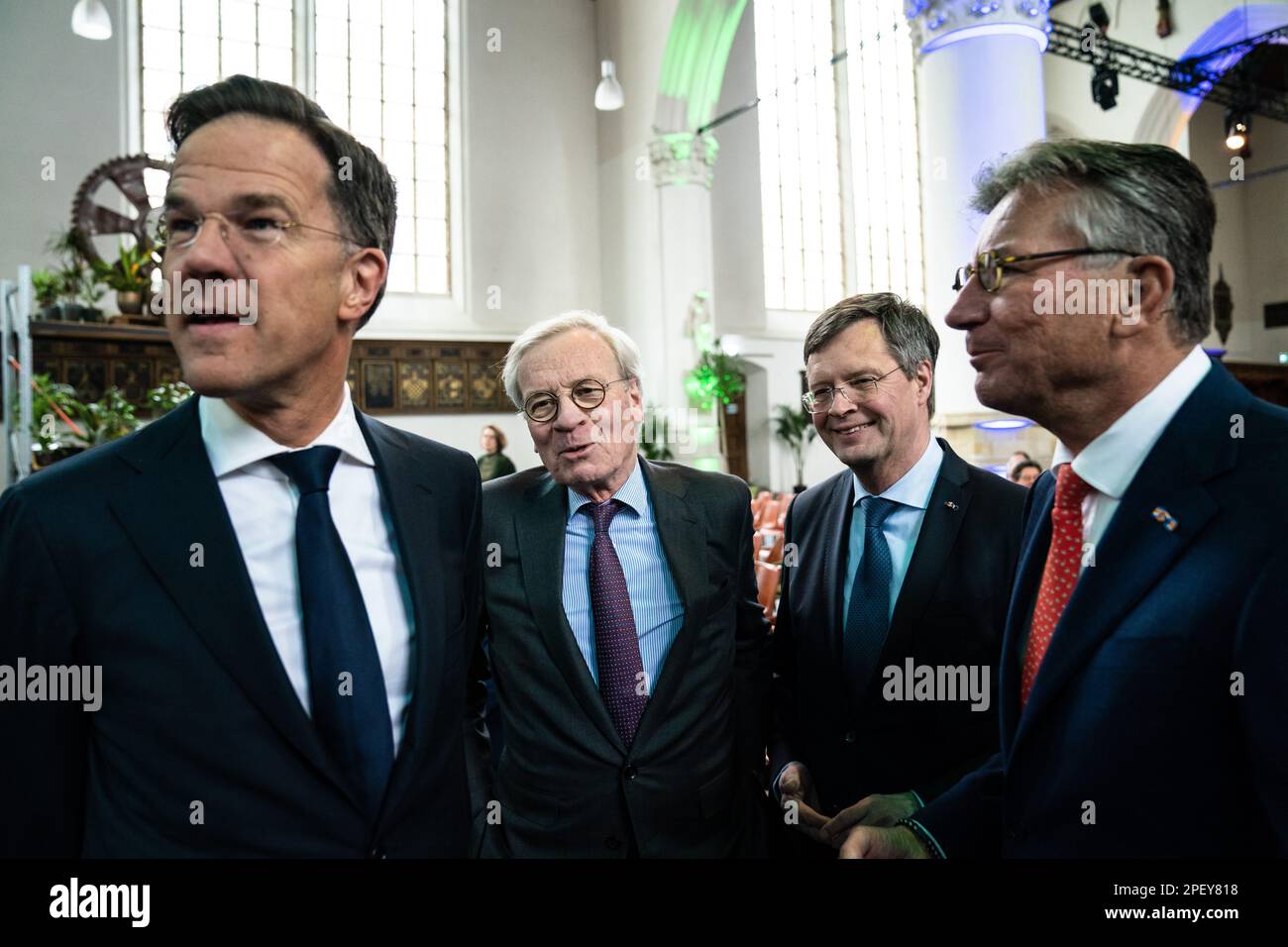 THE HAGUE - (VLNR) Prime Minister Mark Rutte, Jaap de Hoop Scheffer ...