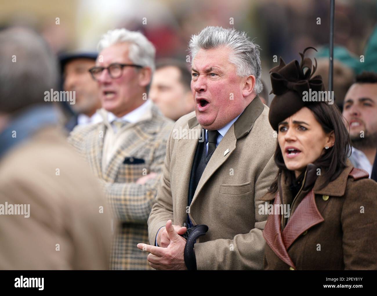 Trainer Paul Nicholls watching the Ryanair Chase on day three of the ...