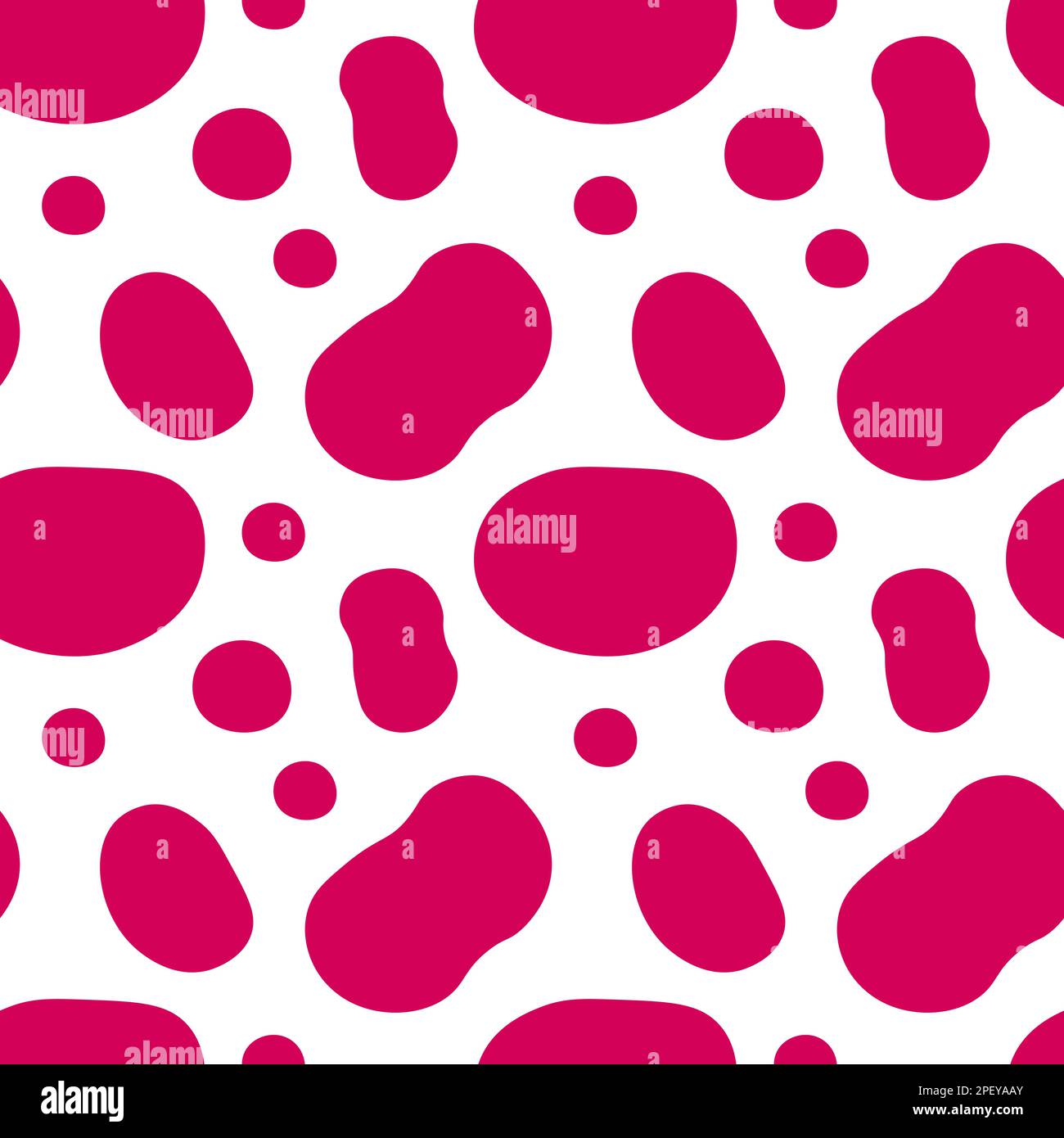 Viva magenta seamless polka dots pattern. Abstract pink spots on white ... Viva magenta seamless polka dots pattern. Abstract pink spots on white ...