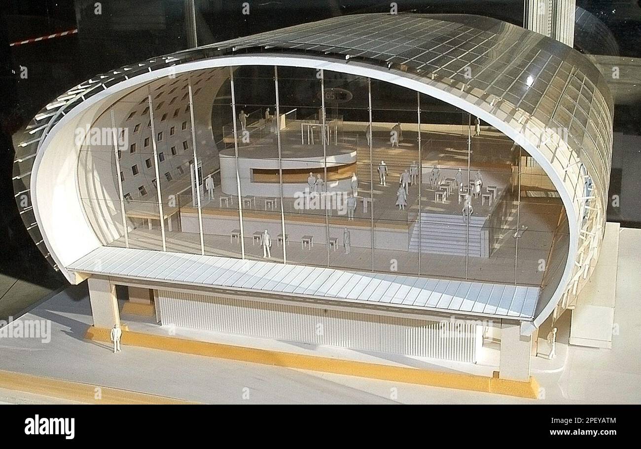 A model of the terminal 2E is photographed at Paris' Charles de Gaulle ...