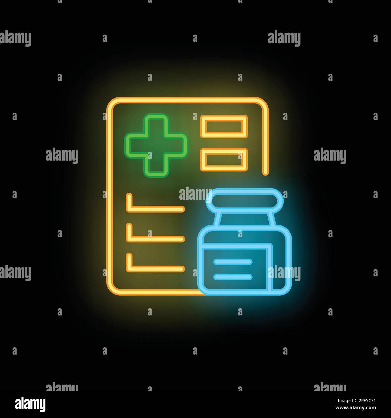 Medical paper icon outline vector. Surgery disease. Coronary care neon ...