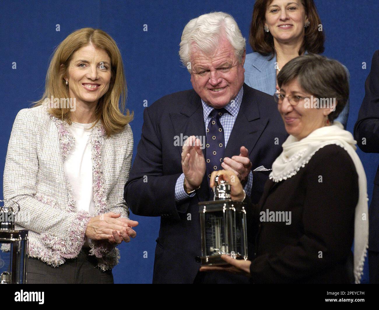 Afghan human rights activist, Dr. Sima Samar, right, receives the ...
