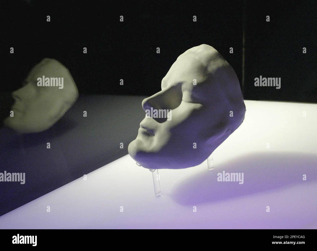 A replica of Sisi's death mask is displayed at the new Sisi Museum at ...