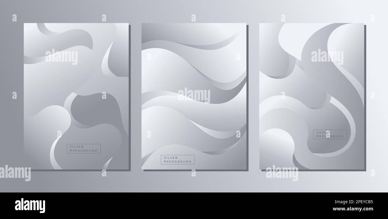 Silver wave abstract background. Line wave poster. Modern wave ...