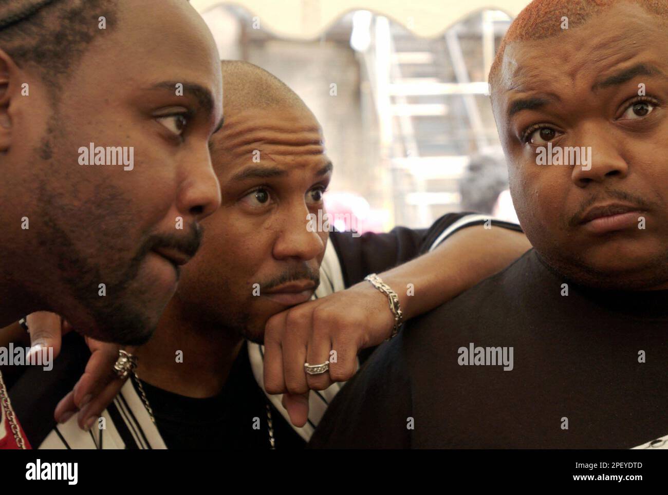 D12's Swift, left, Kuniva and Bizarre listen to questions from ...