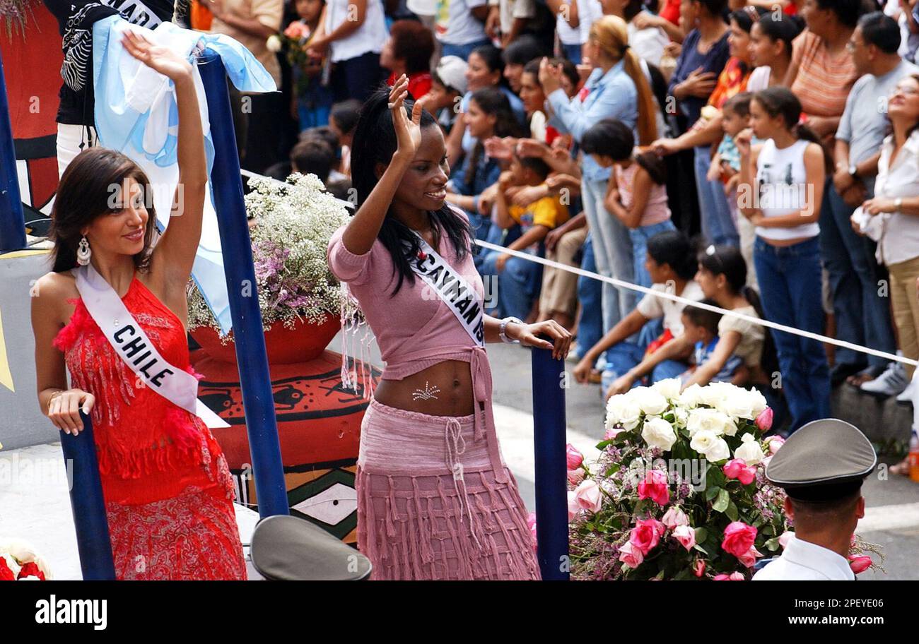 Candidates for Miss Universe Pageant Gabriela Barros, Miss Chile ,left ...