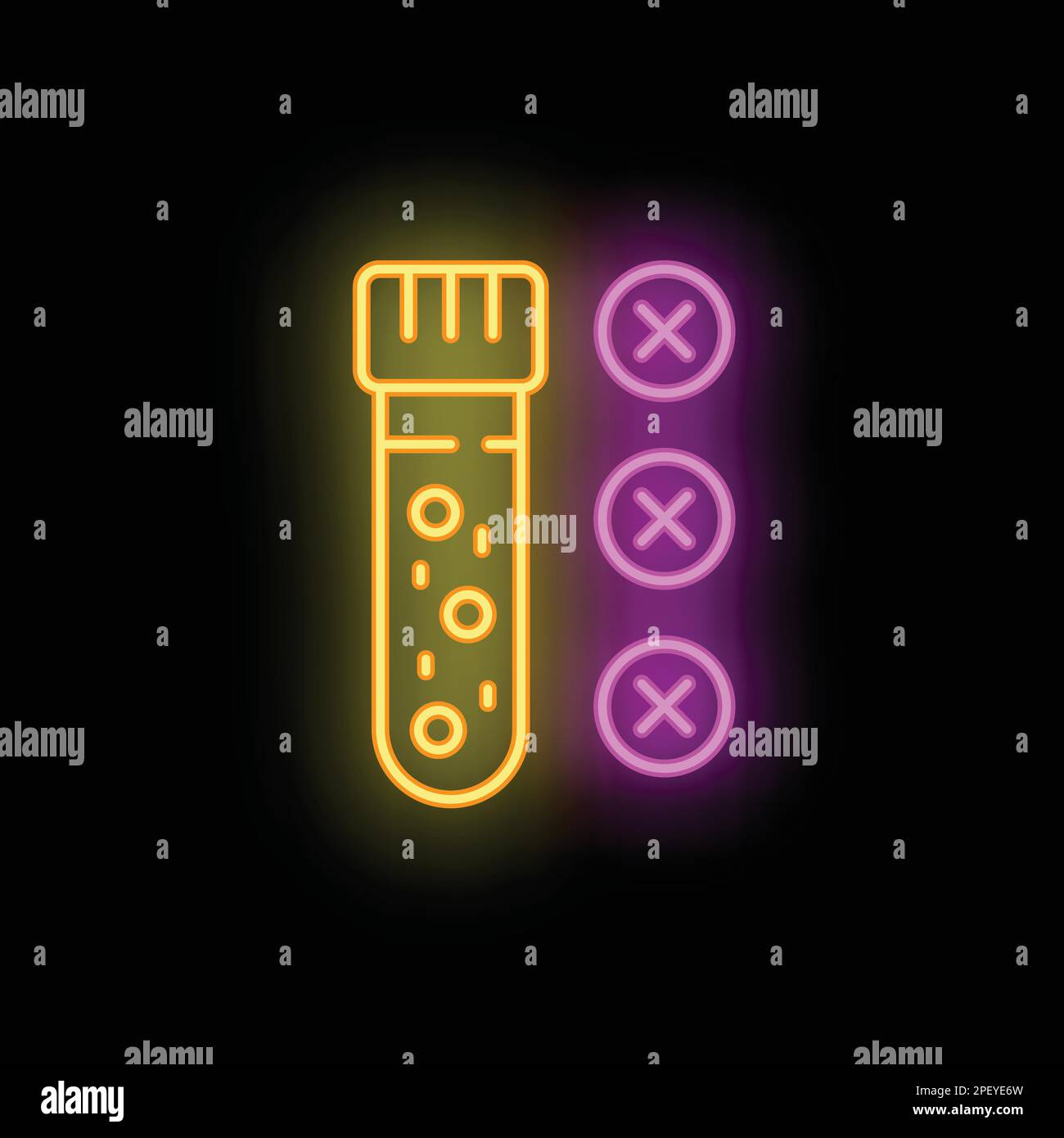 Test tube icon outline vector. Heart surgery. Hospital medicine neon ...