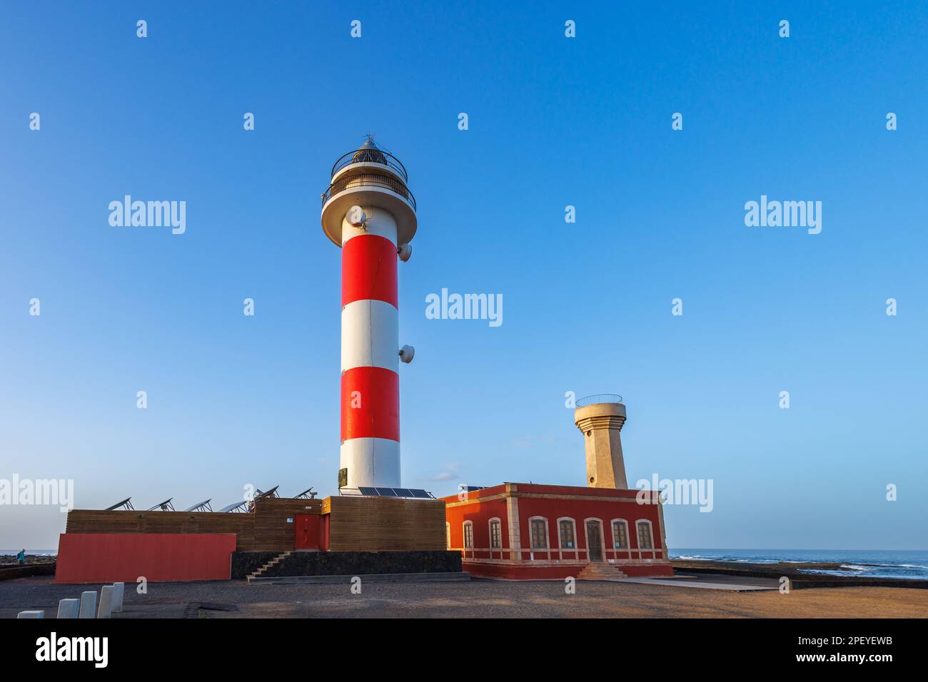 El Toston Lighthouse and Museum on the island of Fuerteventura in the ...