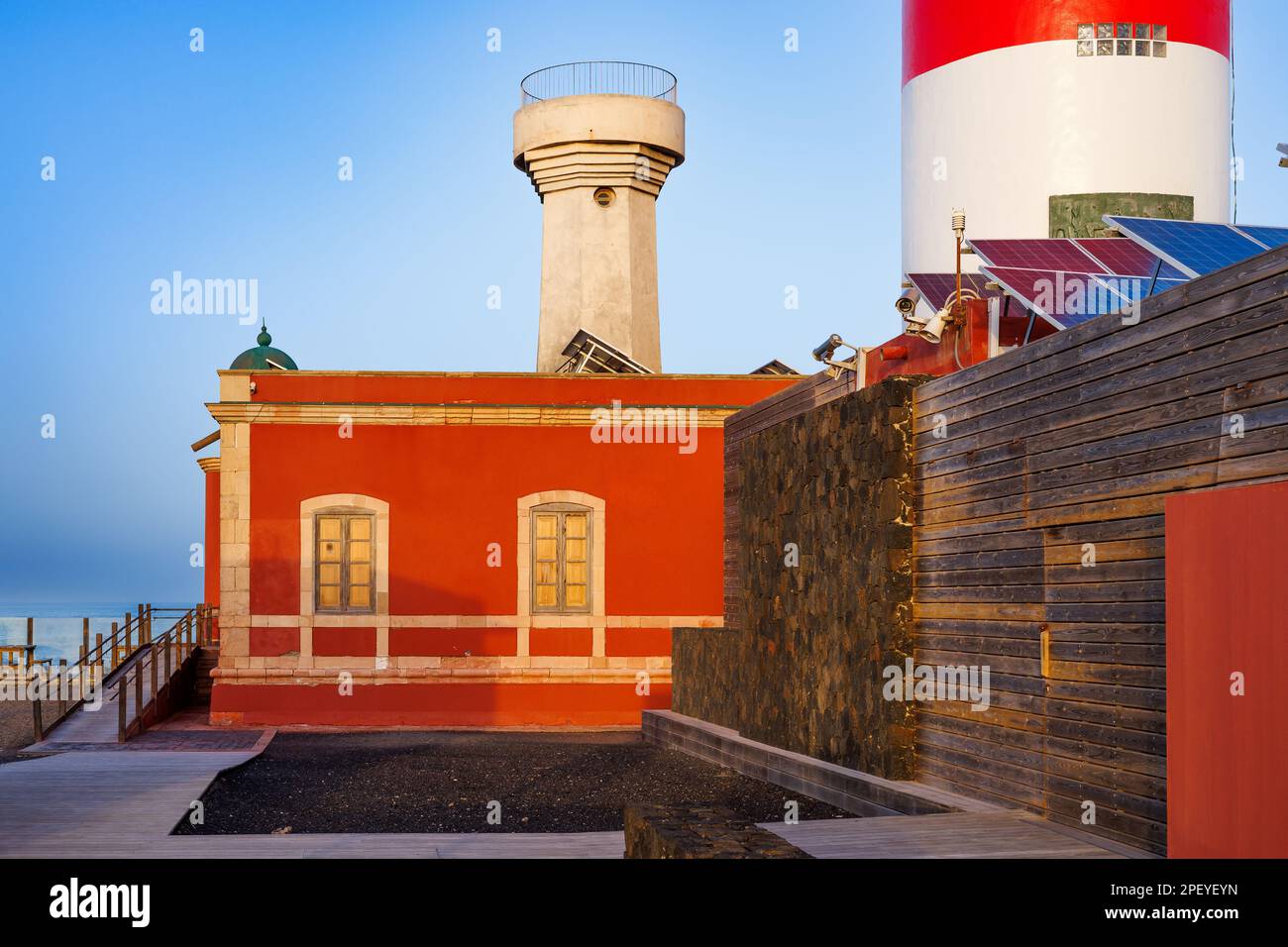 El Toston Lighthouse and Museum on the island of Fuerteventura in the ...