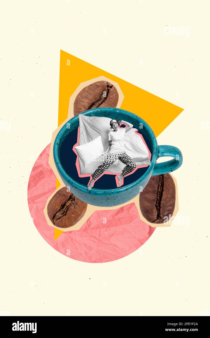 Template minimal collage photo artwork early morning concept of young ...