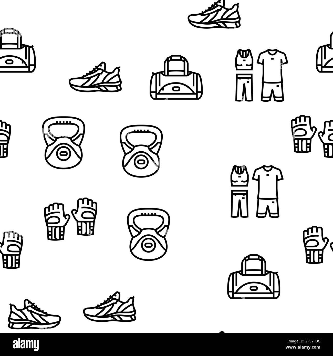 fitness sport gym healthy vector seamless pattern Stock Vector Image ...