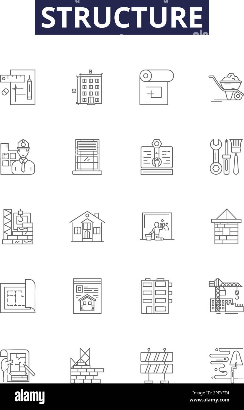 Structure Line Vector Icons And Signs Business Organization