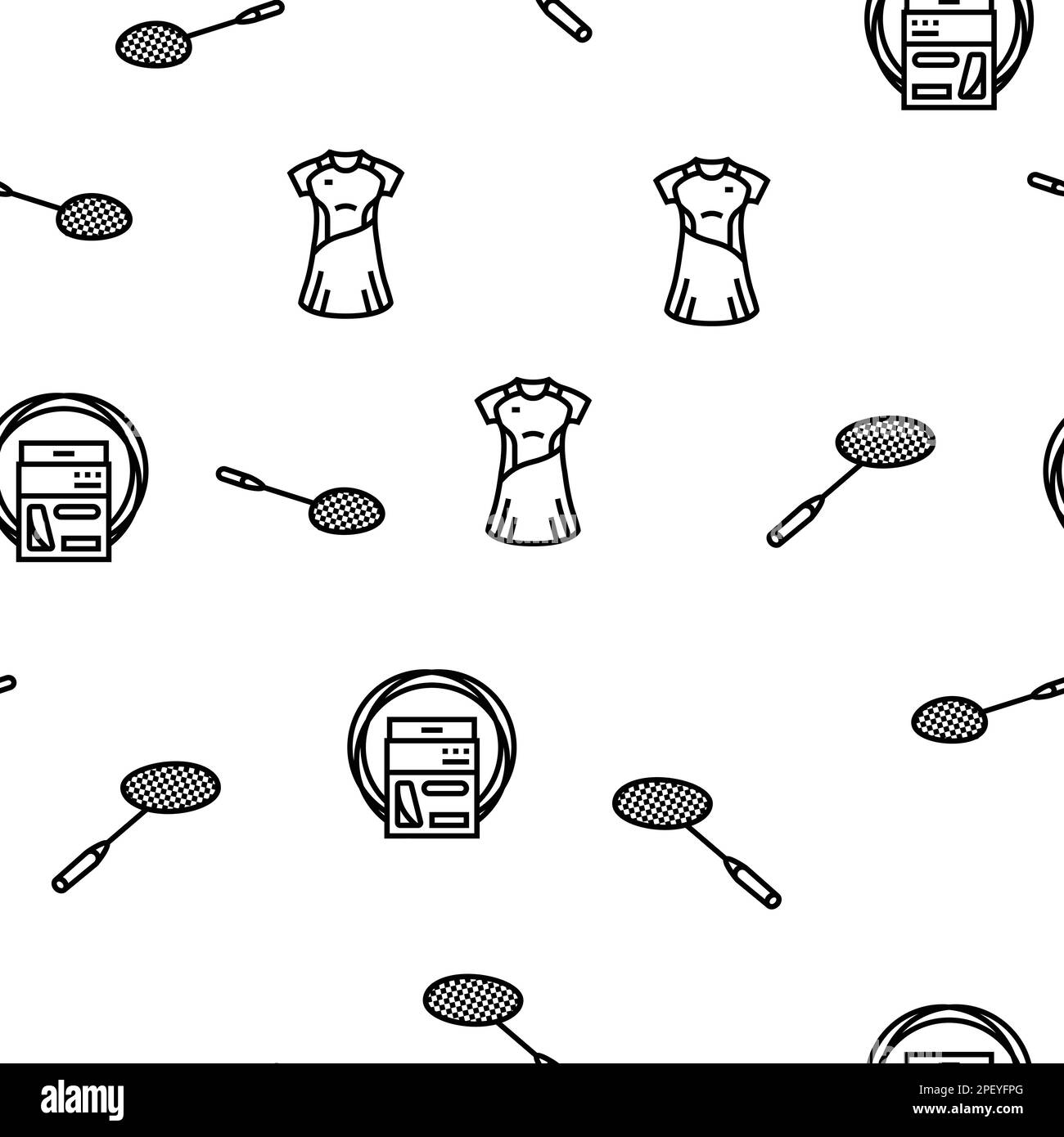 badminton shuttlecock sport vector seamless pattern Stock Vector Image ...