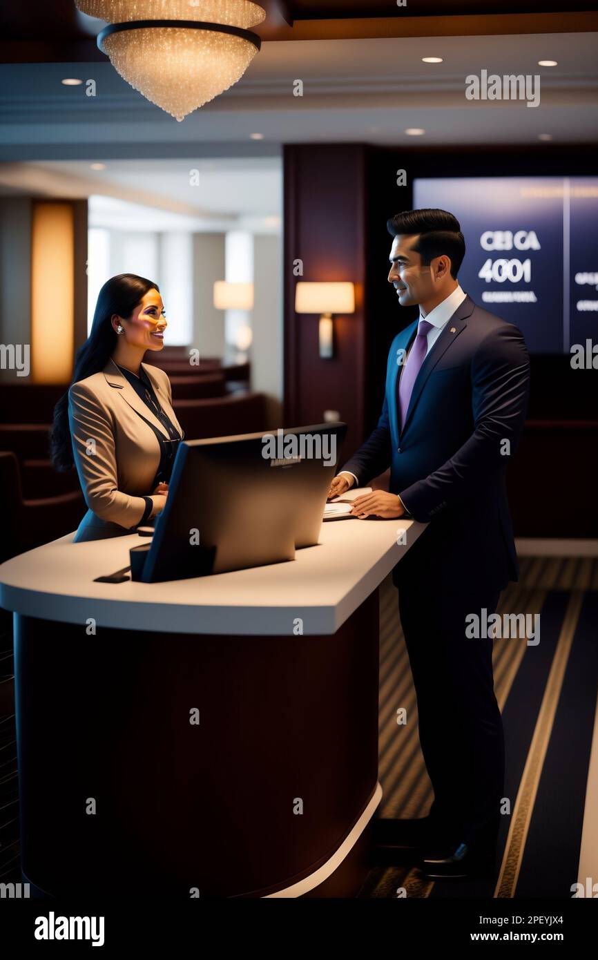 Luxury hotel reception desk hi-res stock photography and images - Alamy