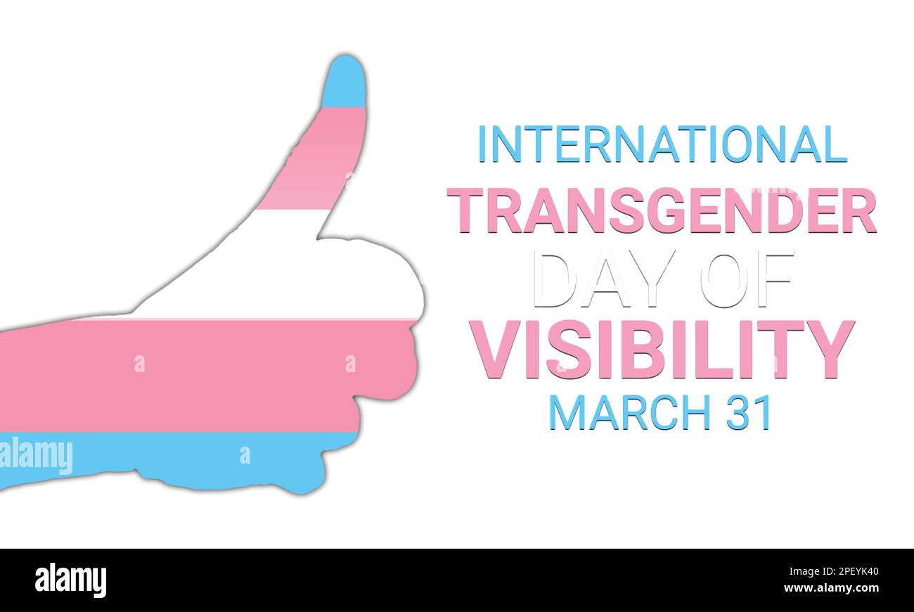 International Transgender Day of Visibility illustration. thumbprint ...
